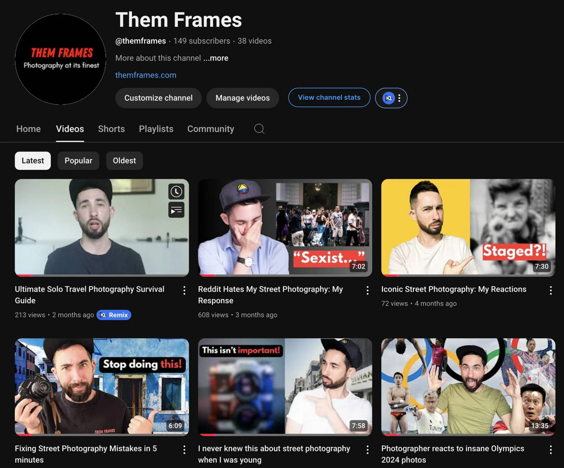 Let’s End the Hate for YouTube Photographers - Them Frames